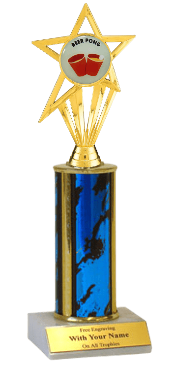 Single Column Insert Trophy - Beer Pong | TrophyCentral