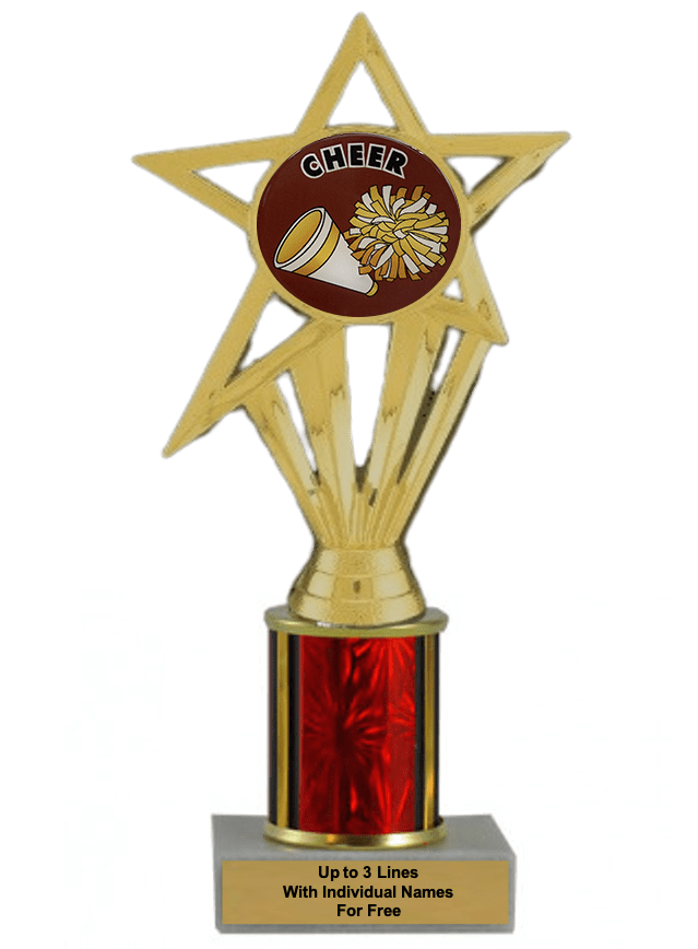 Single Column Insert Trophy - Cheer | TrophyCentral