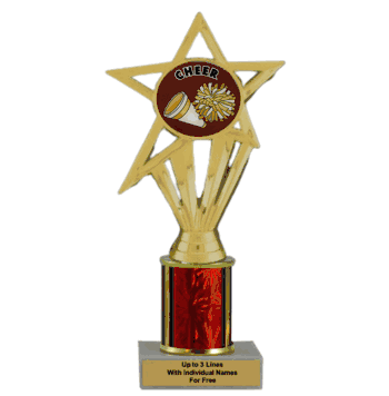 Single Column Insert Trophy - Cheer | TrophyCentral