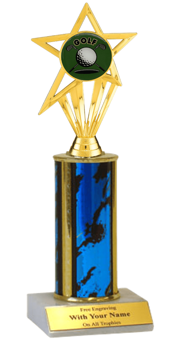 Single Column Insert Trophy - Golf | TrophyCentral