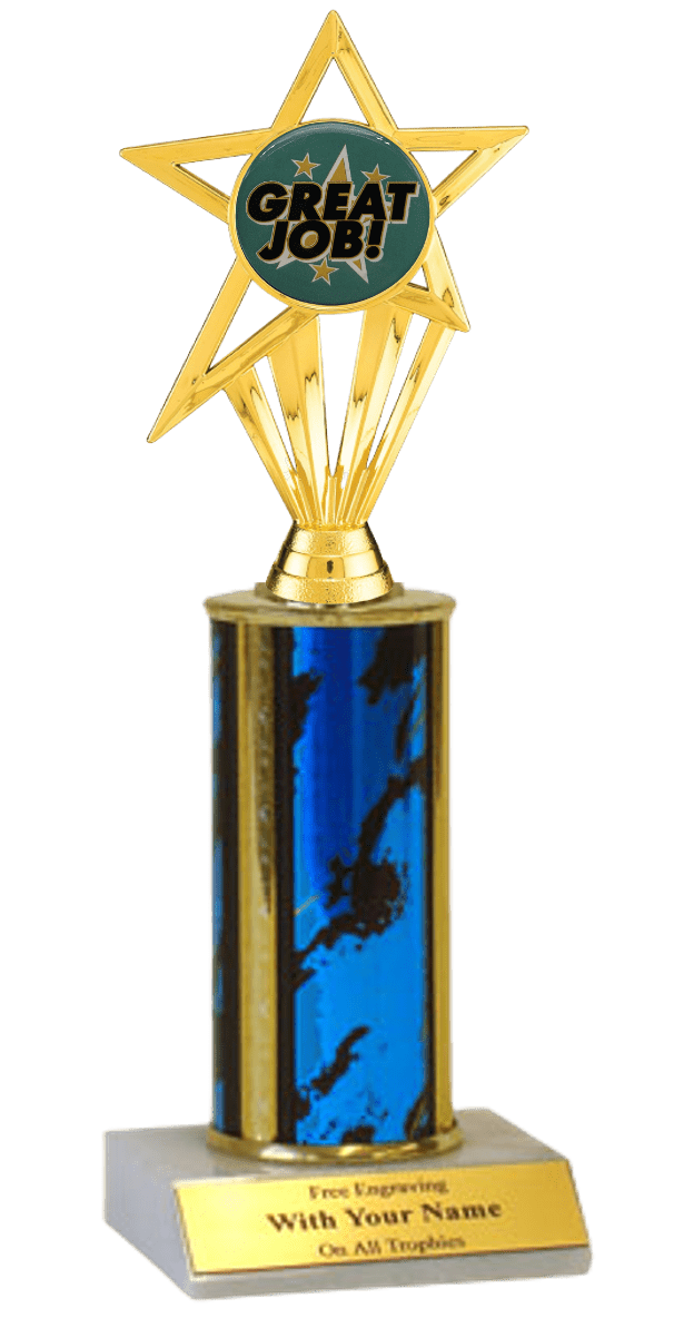 Single Column Insert Trophy - Great Job | TrophyCentral