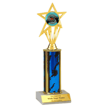 Single Column Insert Trophy - Pistols | TrophyCentral