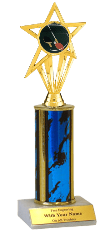 Single Column Table Tennis Insert Trophy | TrophyCentral