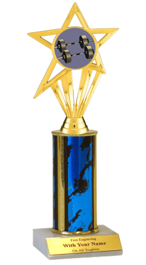Single Column Insert Trophy - weightlifting | TrophyCentral