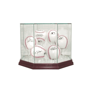Six Baseball Display Cases (Glass), Display for 6 Baseballs