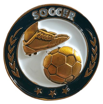 Soccer Gold Enamel Lapel Pins | TrophyCentral