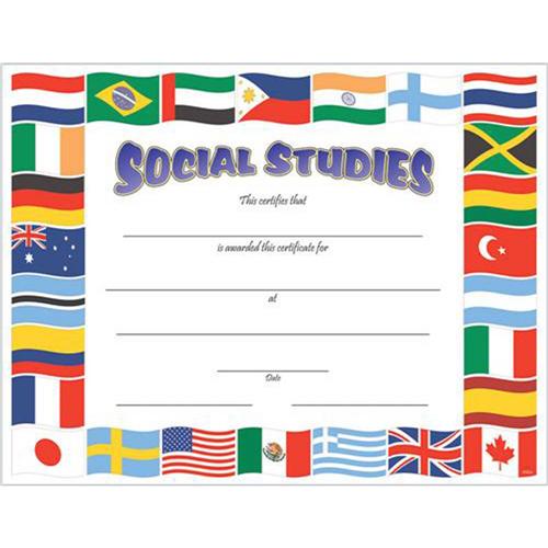 Social Studies Certificates | Social Studies Certificate Template