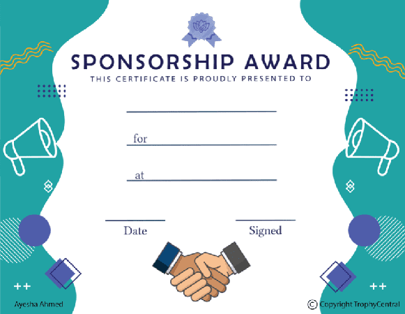 Free Sponsorship Award Certificate | Appreciation Certificates