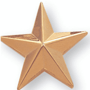 Molded Stars - 1 Inch Pins From TrophyCentral, Molded Stars - 1 Inch Pin
