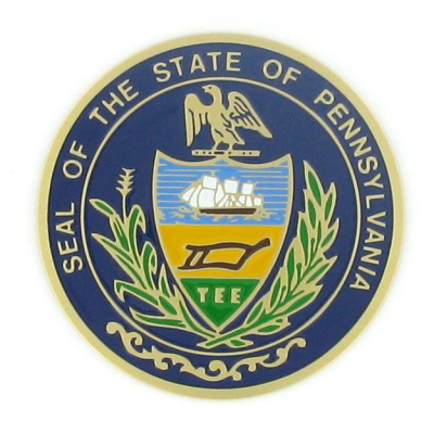State Seal Of Pennsylvania Medal Inserts (Etched)