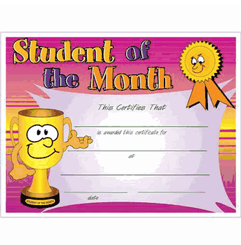 Student of the Month Award Template | Student of the Month Certificates
