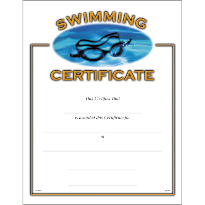 Swimming Certificate Template