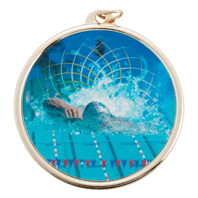 Swimming Medals: Color Medals (2 3/16 Inch) - Swimming