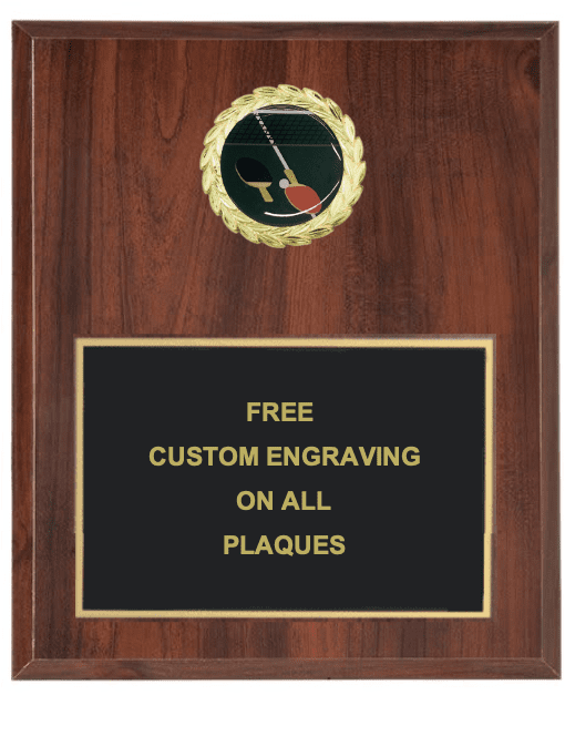 Beautiful Table Tennis Insert Plaque from TrophyCentral