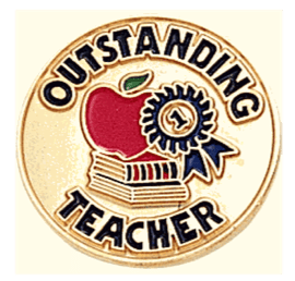 Teacher Pins | Teacher & Apple Pin | Teacher Lapel Pins