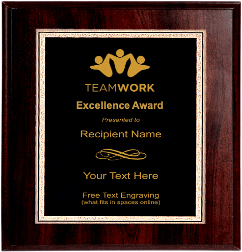 Teamwork Plaques, Teamwork Award Plaque | TrophyCentral