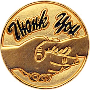 Thank You Pins, Thank You Lapel Pin