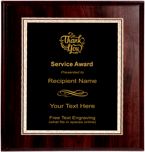 Thank-You Plaques, Thank-You Award Plaque | TrophyCentral