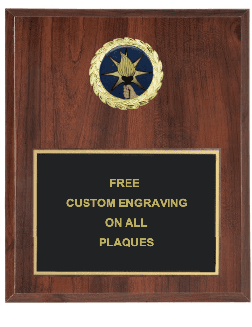 Beautiful Torch Insert Plaque from TrophyCentral