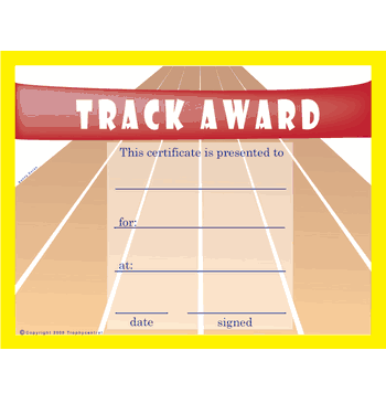 Free Track Certificates, Certificate Free Track