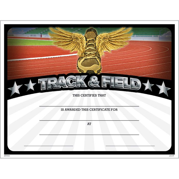 Track & Field Certificates - Track Certificates