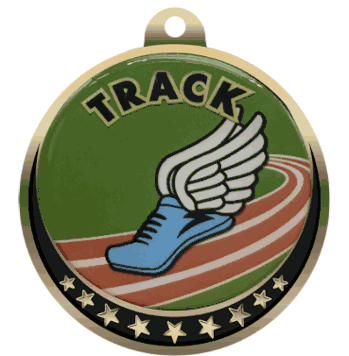 Colorful Track Insert Medals | TrophyCentral