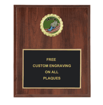 Beautiful Track Insert Plaque from TrophyCentral