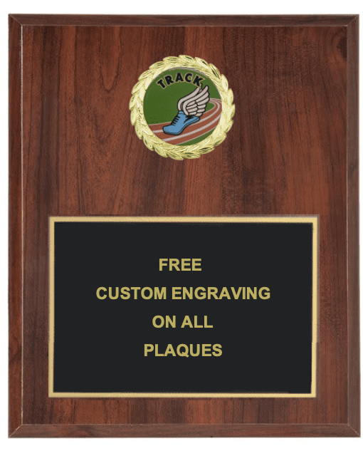 Beautiful Track Insert Plaque from TrophyCentral