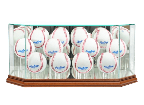 Twelve Baseball Glass Display Cases, 12 Baseball Display | TrophyCentral