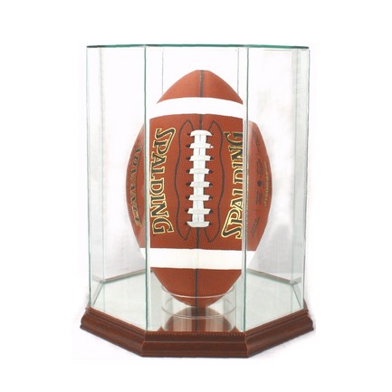 Upright Glass Football Display Case | TrophyCentral