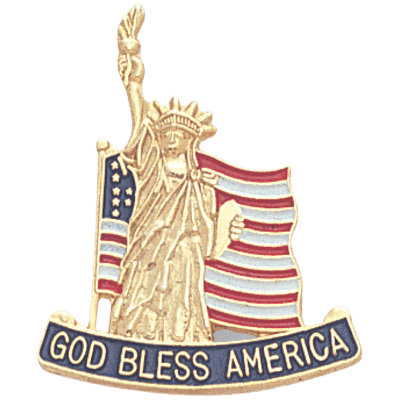 Statute of Liberty Flag Pins - BR Series | TrophyCentral