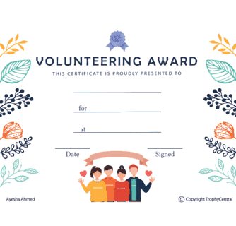 Volunteer Certificate Of Appreciation Template