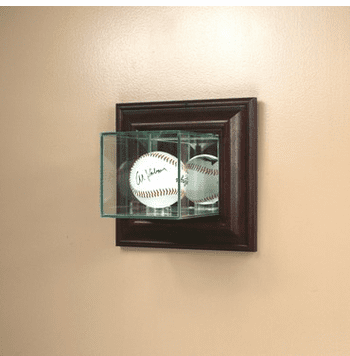 Wall Mounted Glass Baseball Display Case | TrophyCentral