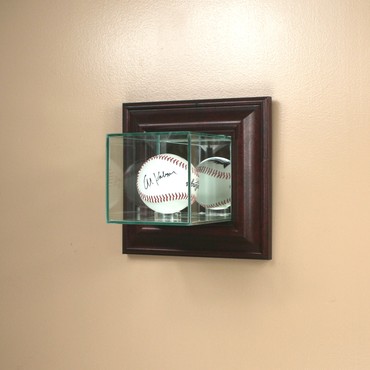 Wall Mounted Glass Baseball Display Case | TrophyCentral