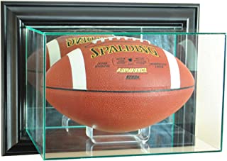 Glass Football display cases and holders