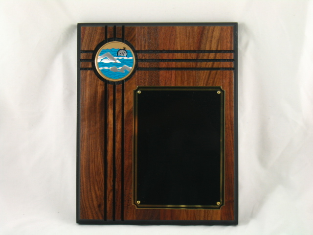 Swimming Plaque, Walnut Swimming Plaques