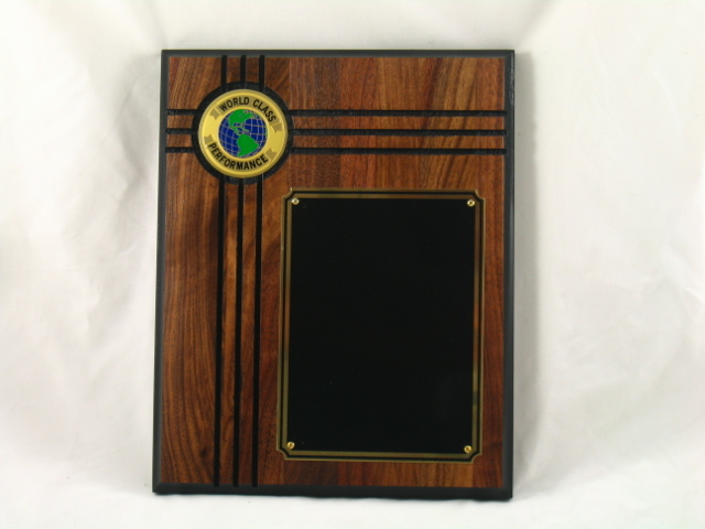 World Class Performance Plaque, Walnut World Class Performance Plaques