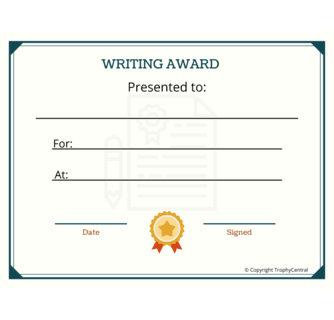 Blank Award Certificate
