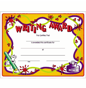 Writing Award Certificates | TrophyCentral