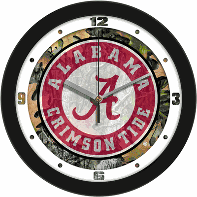 Alabama Crimson Tide Camo Wall Clock - Sports Gifts