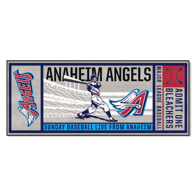 Anaheim Angels Ticket Runner Rug -1997 Retro Logo