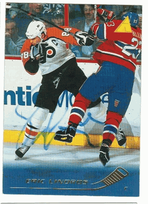 Autographed Eric Lindros Card - Philadelphia Flyers
