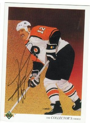 Autographed Tim Kerr 90/91 Upper Deck Card - Philadelphia Flyers
