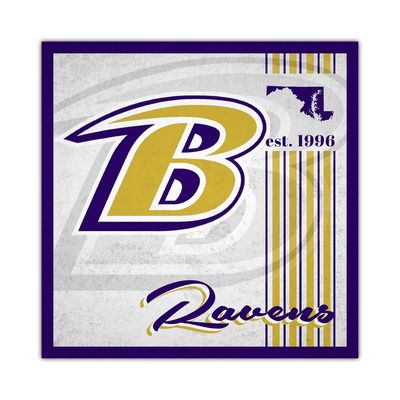 Baltimore Ravens 10x10 Wood Album Design Sign