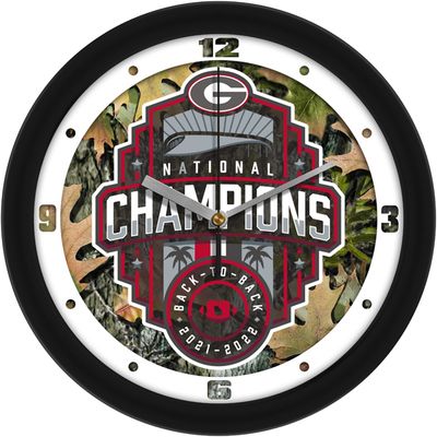 Georgia Bulldogs 2022 National Champions Camo Team Wall Clock