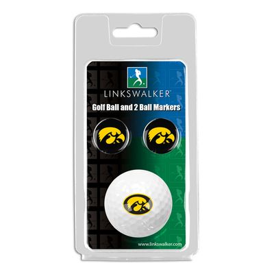 Iowa Hawkeyes Golf Ball And Team Ball Markers Gift Pack