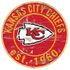 Kansas City Chiefs Round Distressed Sign