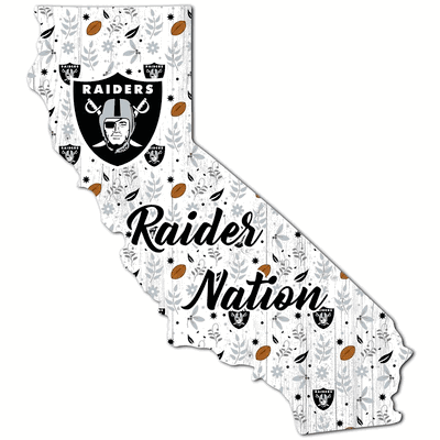 Las Vegas Raiders 12" Floral State Sign
