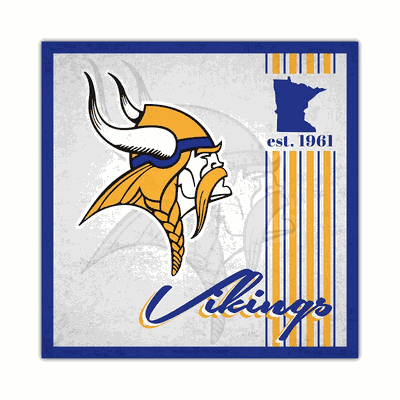 Minnesota Vikings 10x10 Wood Album Design Sign