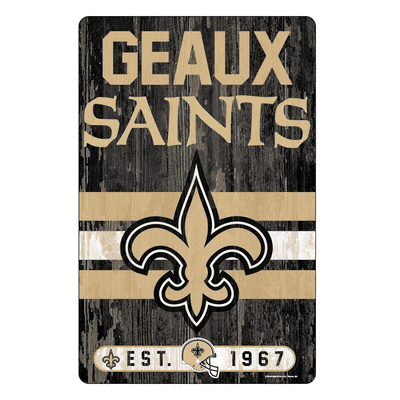 New Orleans Saints "Slogan" Wood Sign